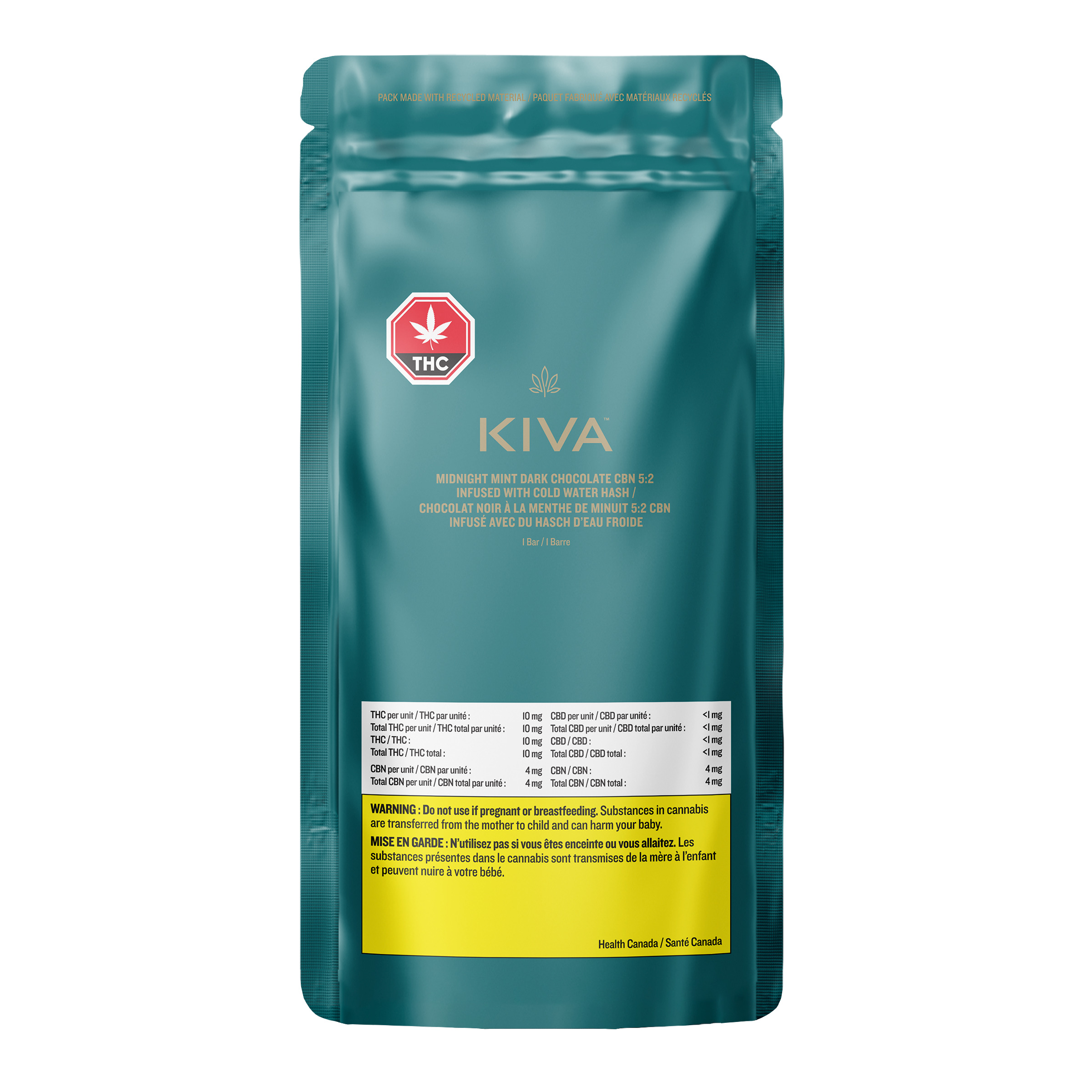 KIVA Midnight Mint Dark Chocolate CBN 5:2 | Chocolate | Montrose Cannabis